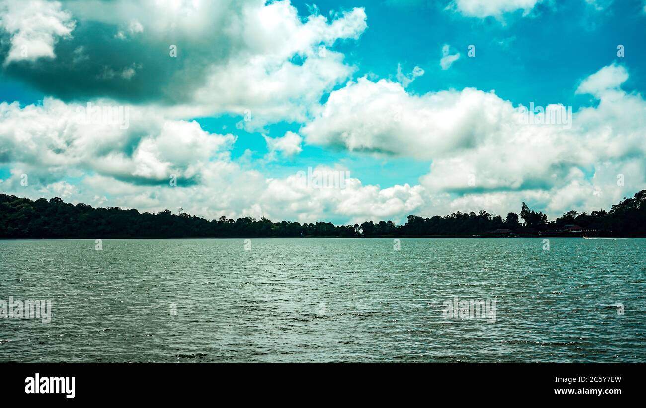 Landscape view of the lake in Bali Stock Photo - Alamy