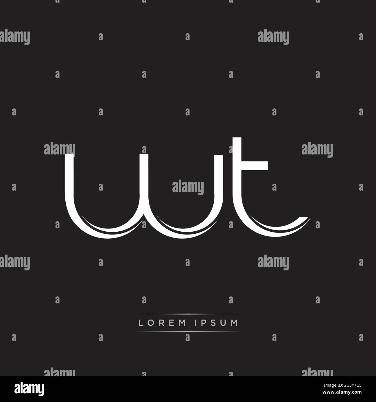 Initial Letter Split Lowercase Logo Modern Monogram Template Isolated ...