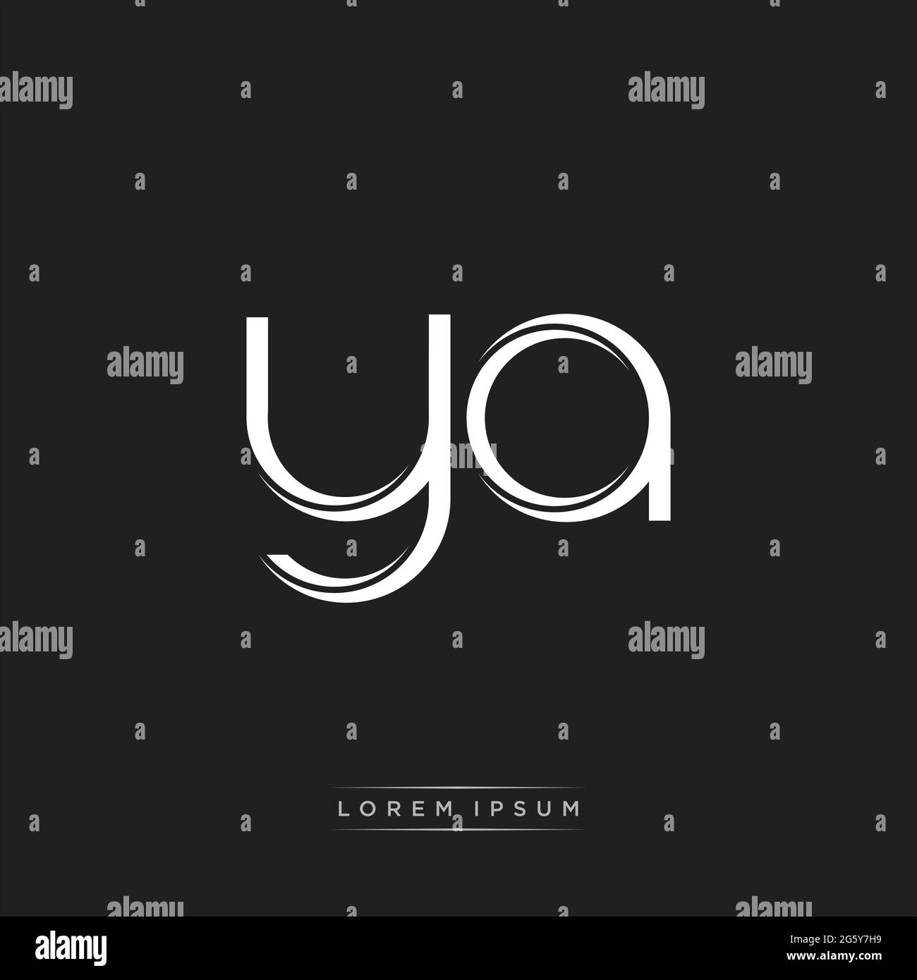Initial Letter Split Lowercase Logo Modern Monogram Template Isolated ...