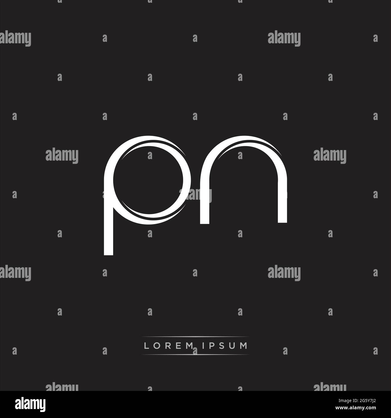 Initial Letter Split Lowercase Logo Modern Monogram Template Isolated ...