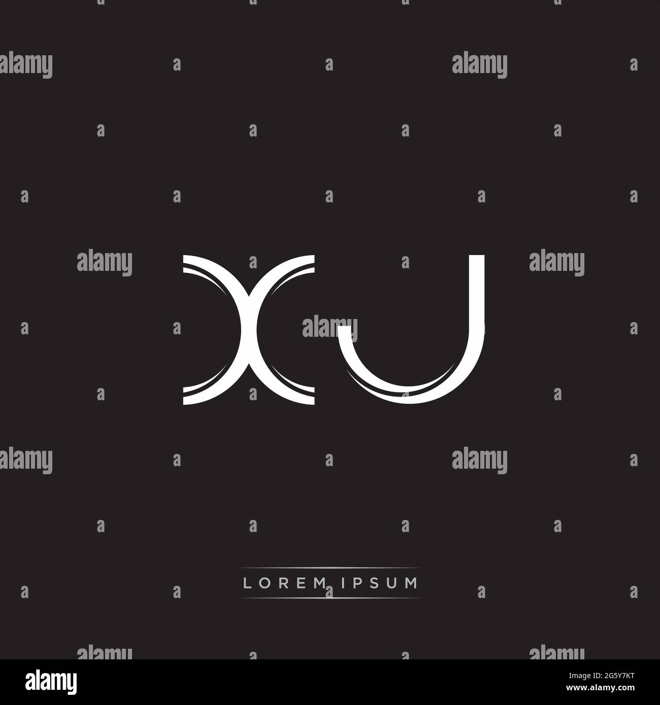 Initial Letter Split Lowercase Logo Modern Monogram Template Isolated ...