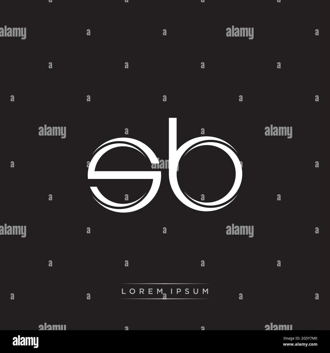 Initial Letter Split Lowercase Logo Modern Monogram Template Isolated ...
