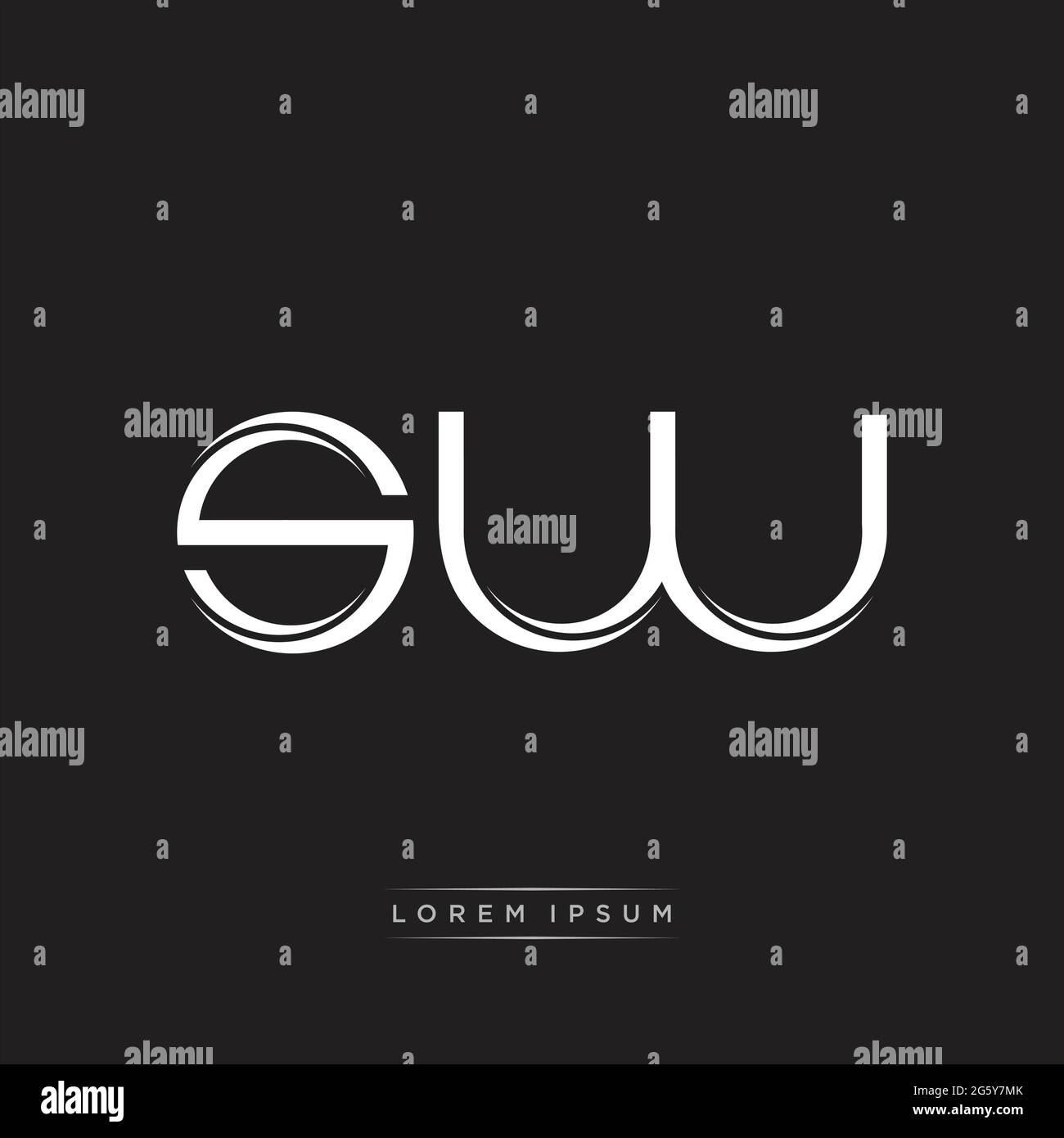 Initial Letter Split Lowercase Logo Modern Monogram Template Isolated ...
