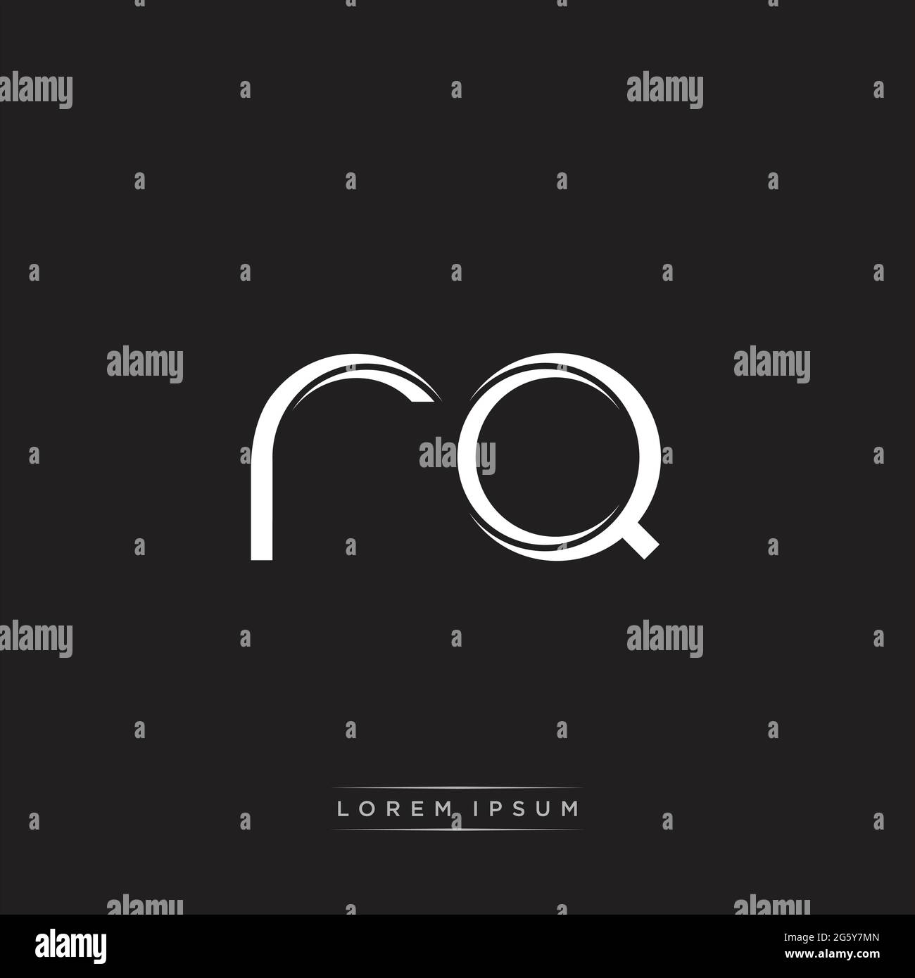 Initial Letter Split Lowercase Logo Modern Monogram Template Isolated ...