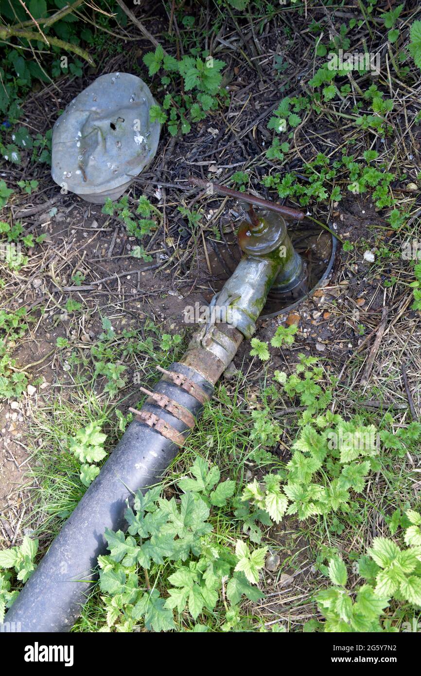 farm irrigation pipe south creake norfolk england Stock Photo - Alamy