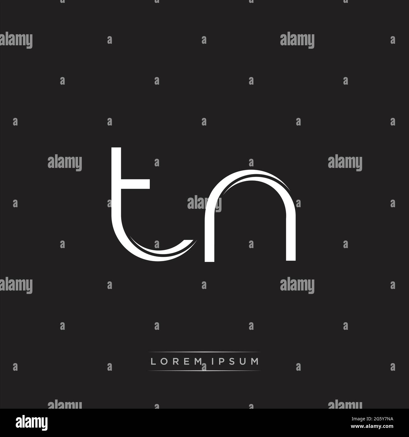 Initial Letter Split Lowercase Logo Modern Monogram Template Isolated ...