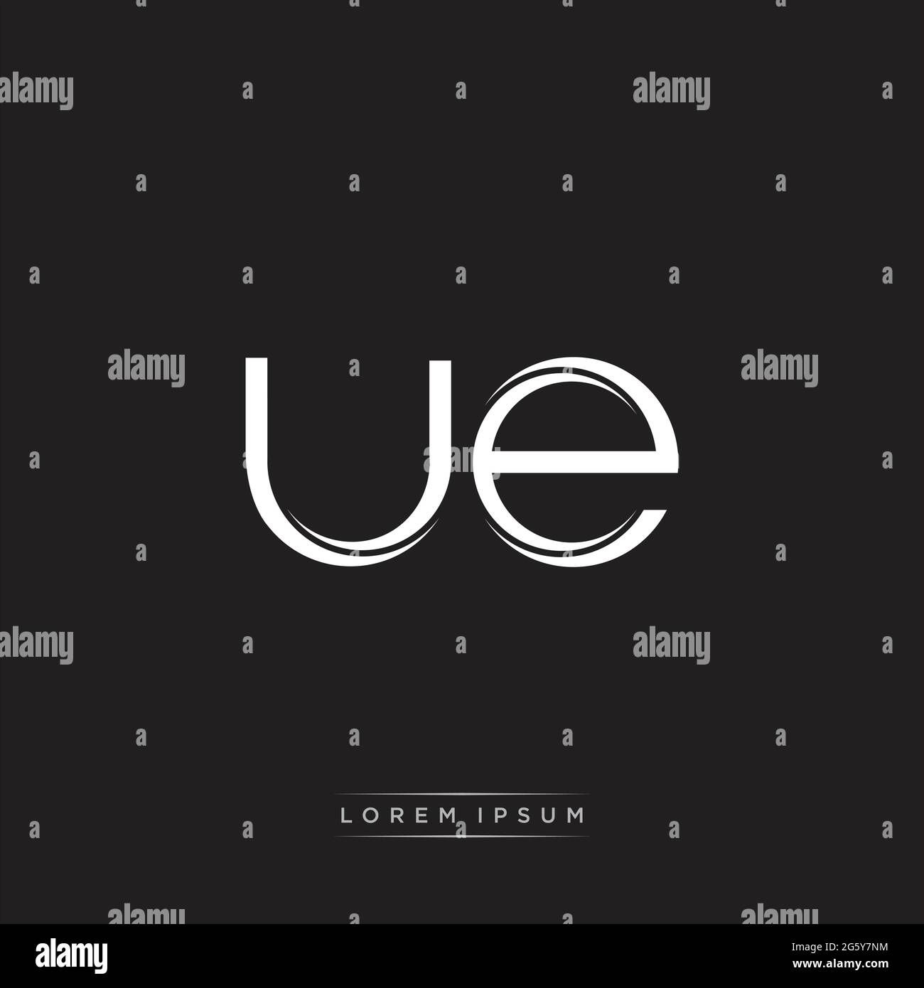Initial Letter Split Lowercase Logo Modern Monogram Template Isolated ...