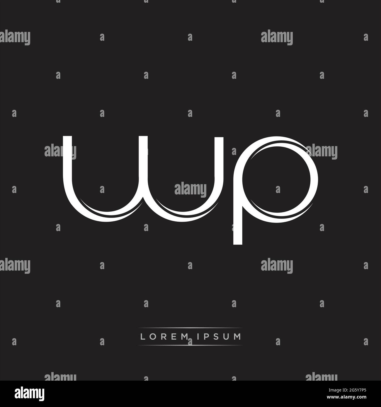 Initial Letter Split Lowercase Logo Modern Monogram Template Isolated ...