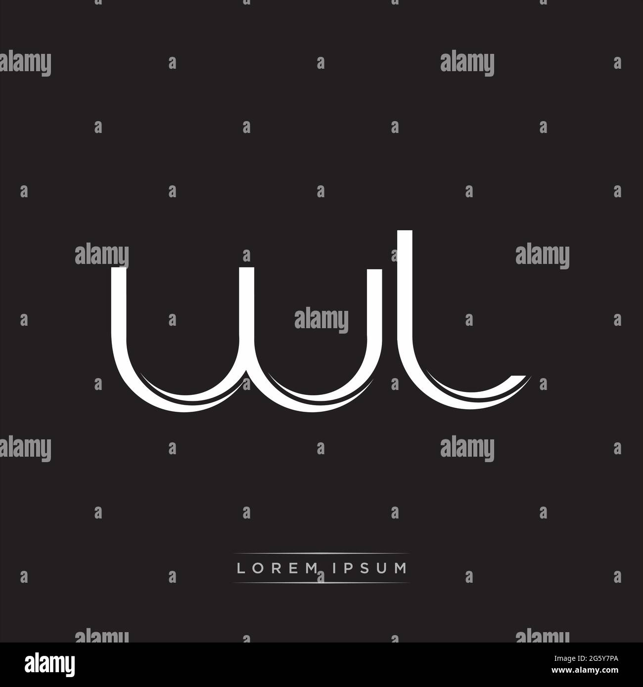 Lw modern logo hi-res stock photography and images - Alamy
