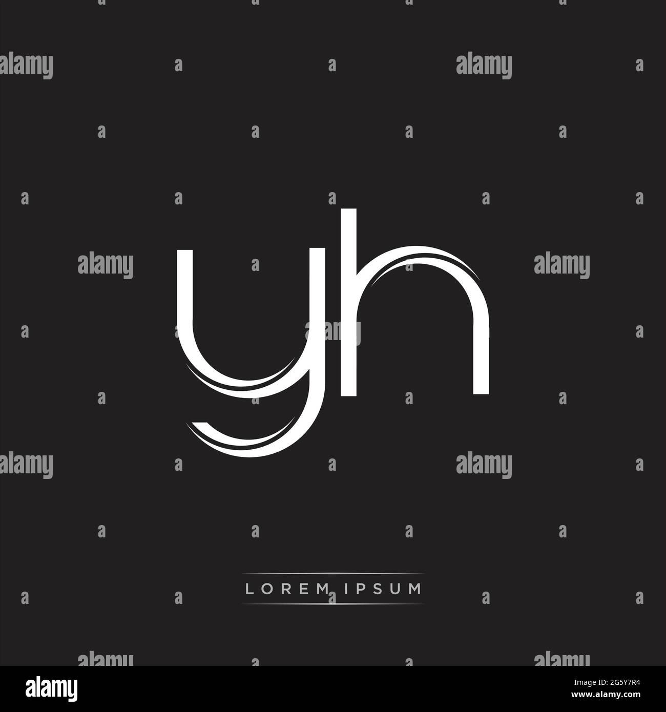 Initial Letter Split Lowercase Logo Modern Monogram Template Isolated ...