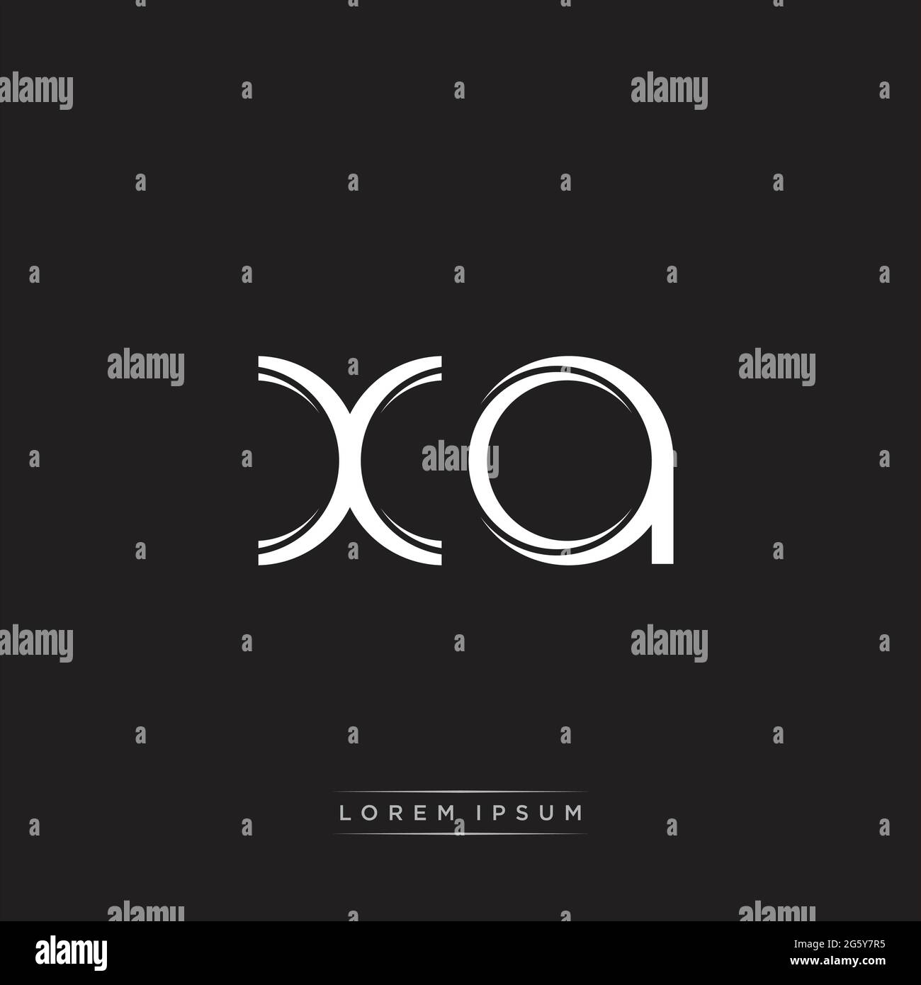 Initial Letter Split Lowercase Logo Modern Monogram Template Isolated ...