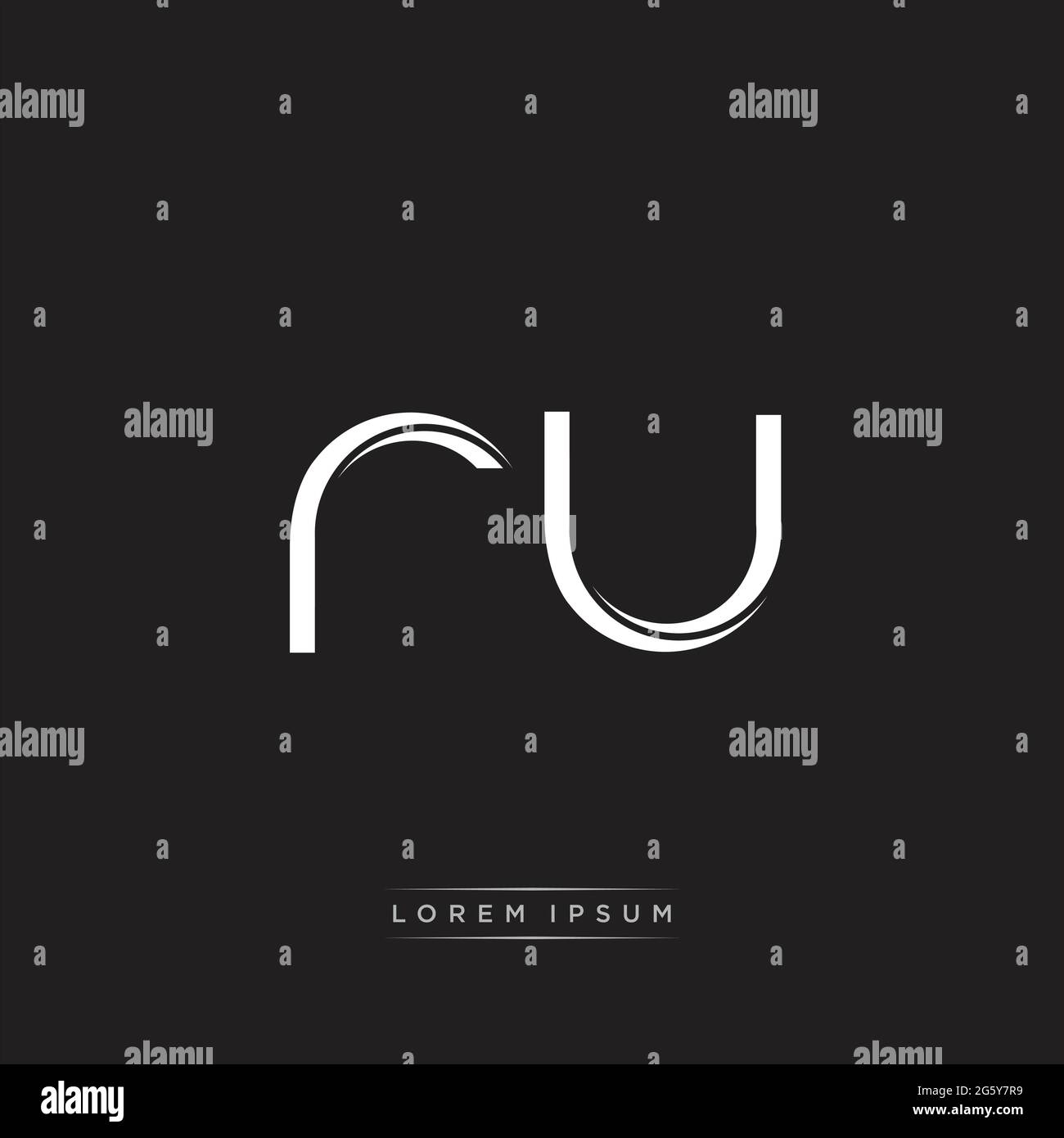 Initial Letter Split Lowercase Logo Modern Monogram Template Isolated ...