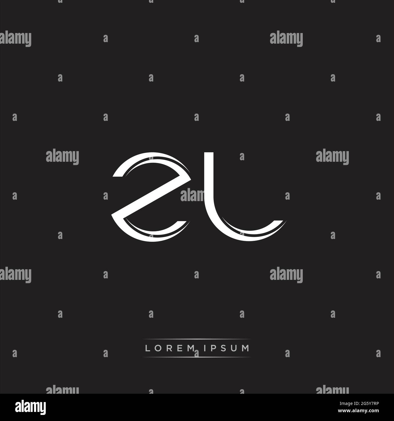 Initial Letter Split Lowercase Logo Modern Monogram Template Isolated ...