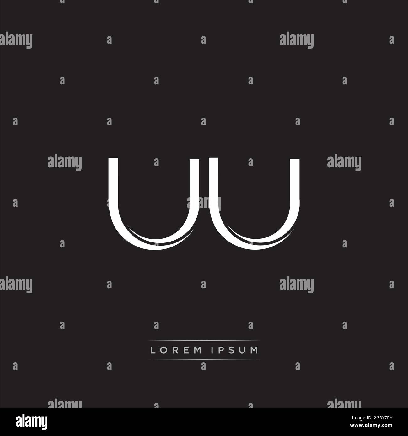 Initial Letter Split Lowercase Logo Modern Monogram Template Isolated ...