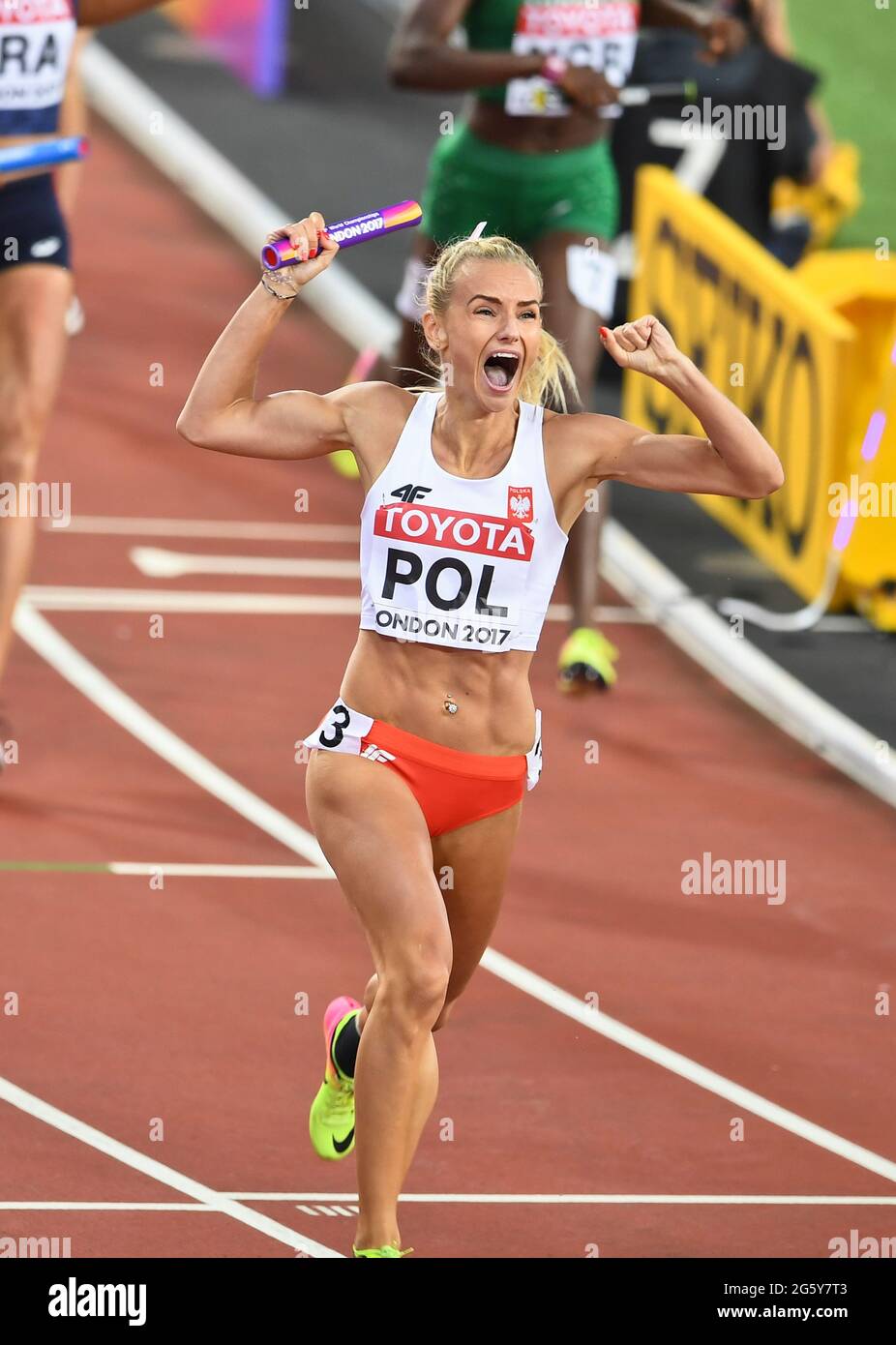 Justyna Swiety-Ersetic (Poland, Silver medal) - 4x400 Metres Relay ...