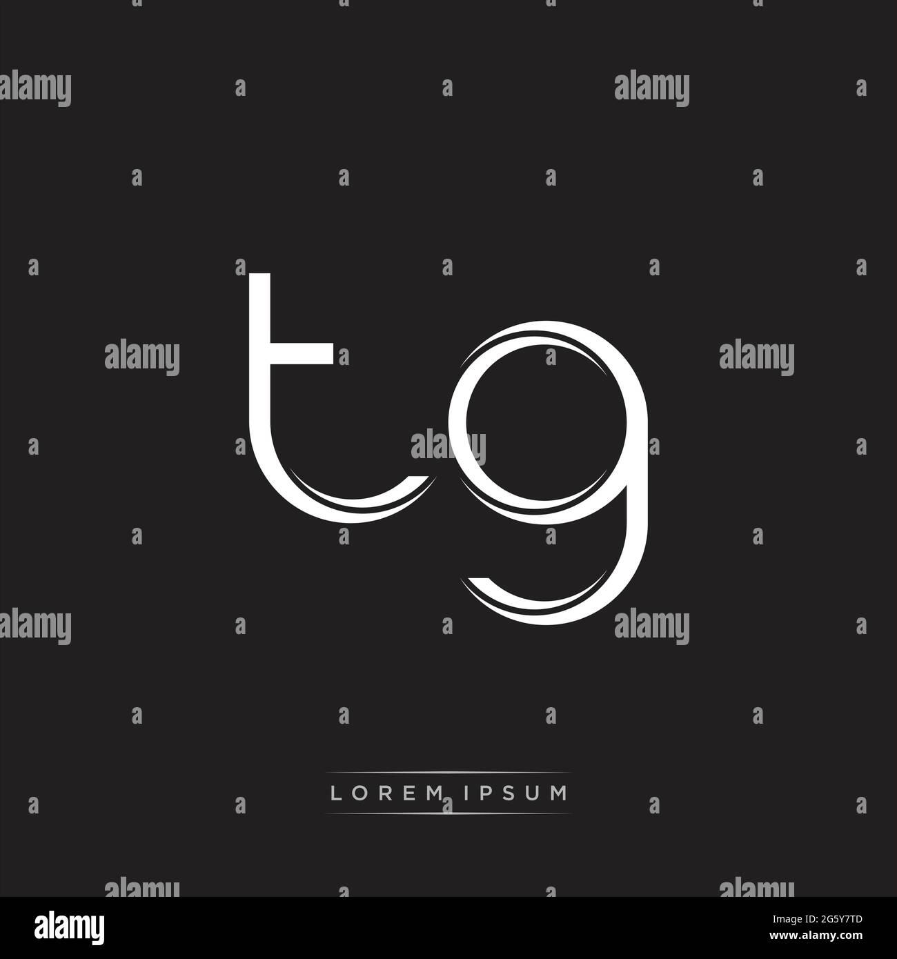 Initial Letter Split Lowercase Logo Modern Monogram Template Isolated ...