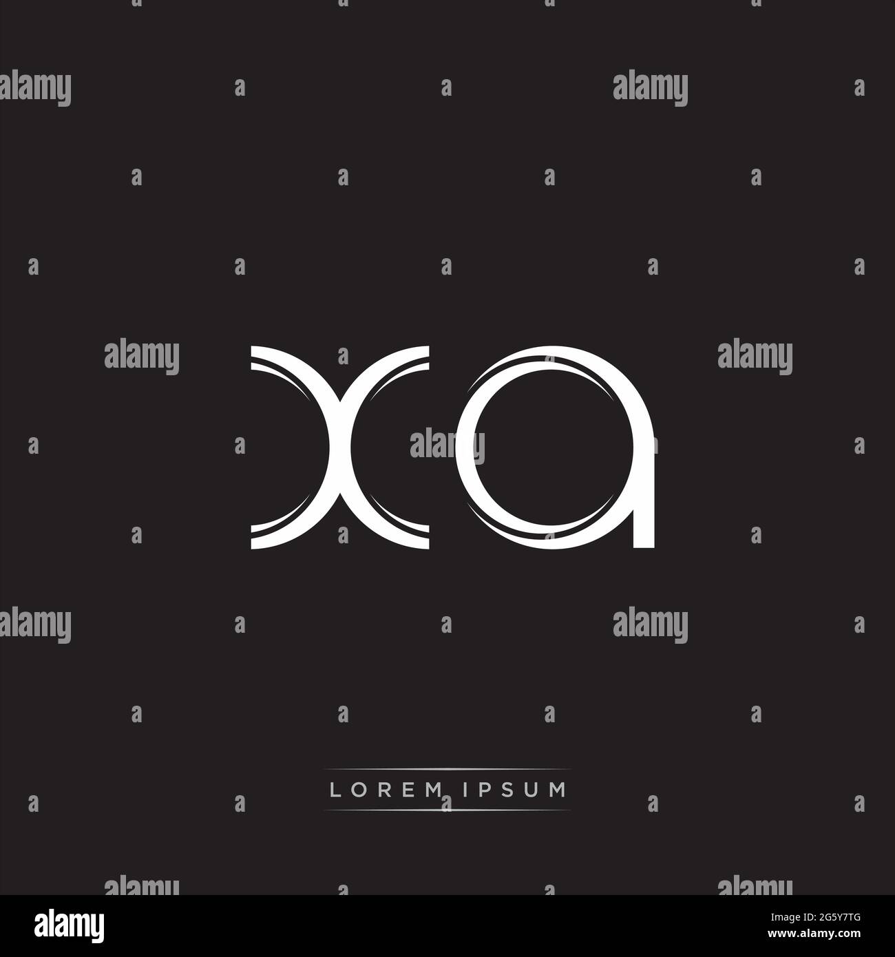 Initial Letter Split Lowercase Logo Modern Monogram Template Isolated on Black White colors with ...