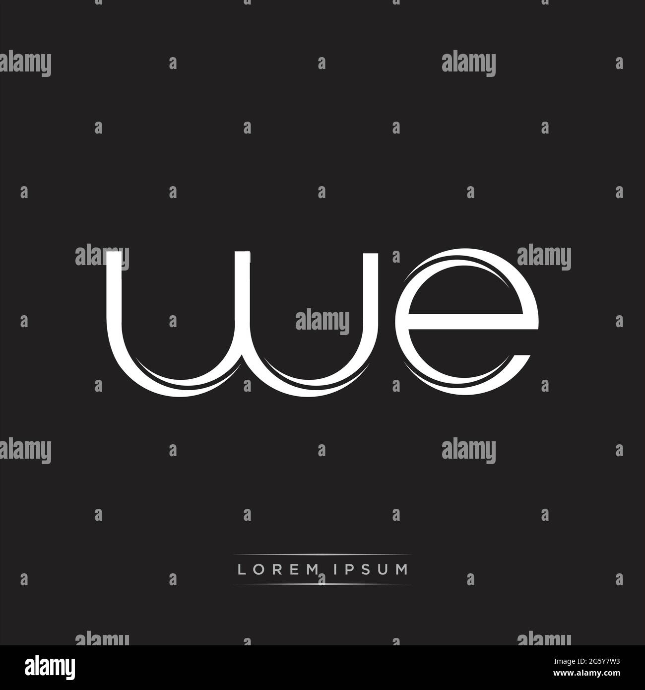 Initial Letter Split Lowercase Logo Modern Monogram Template Isolated ...