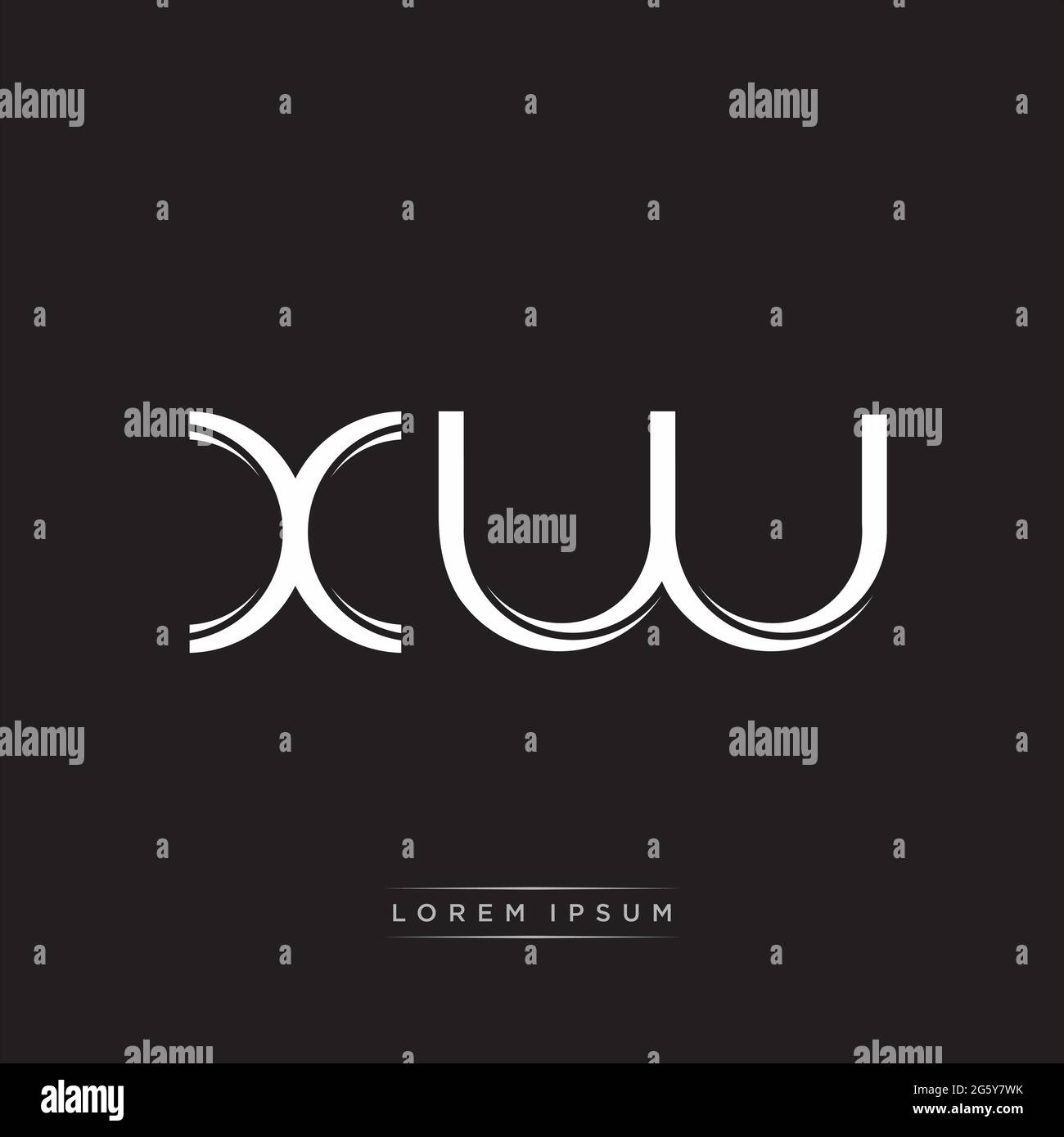 Initial Letter Split Lowercase Logo Modern Monogram Template Isolated ...