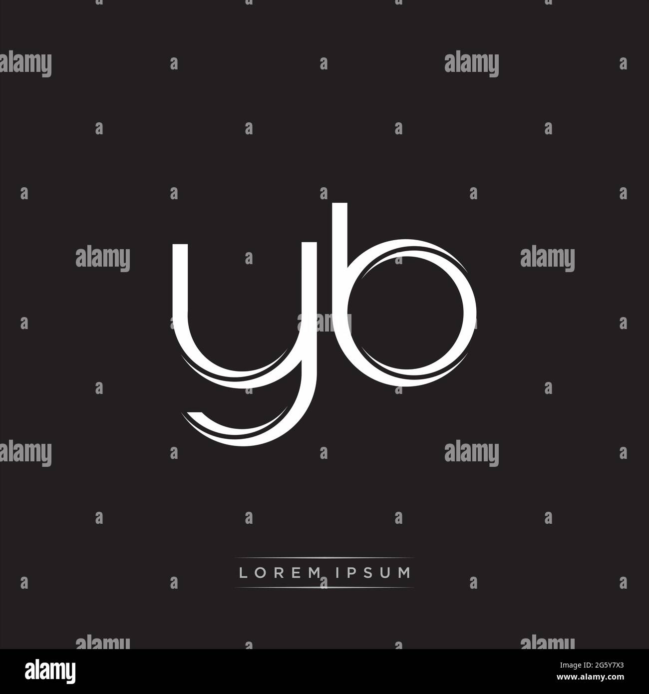 Initial Letter Split Lowercase Logo Modern Monogram Template Isolated ...