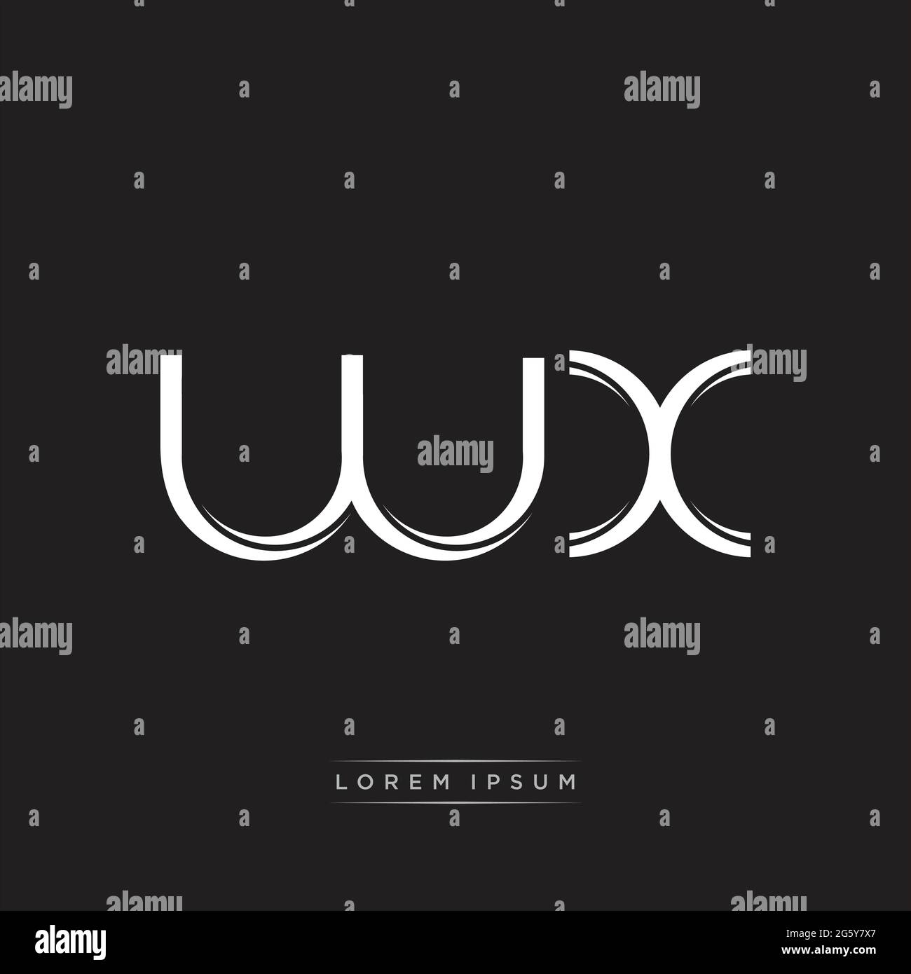 Initial Letter Split Lowercase Logo Modern Monogram Template Isolated ...