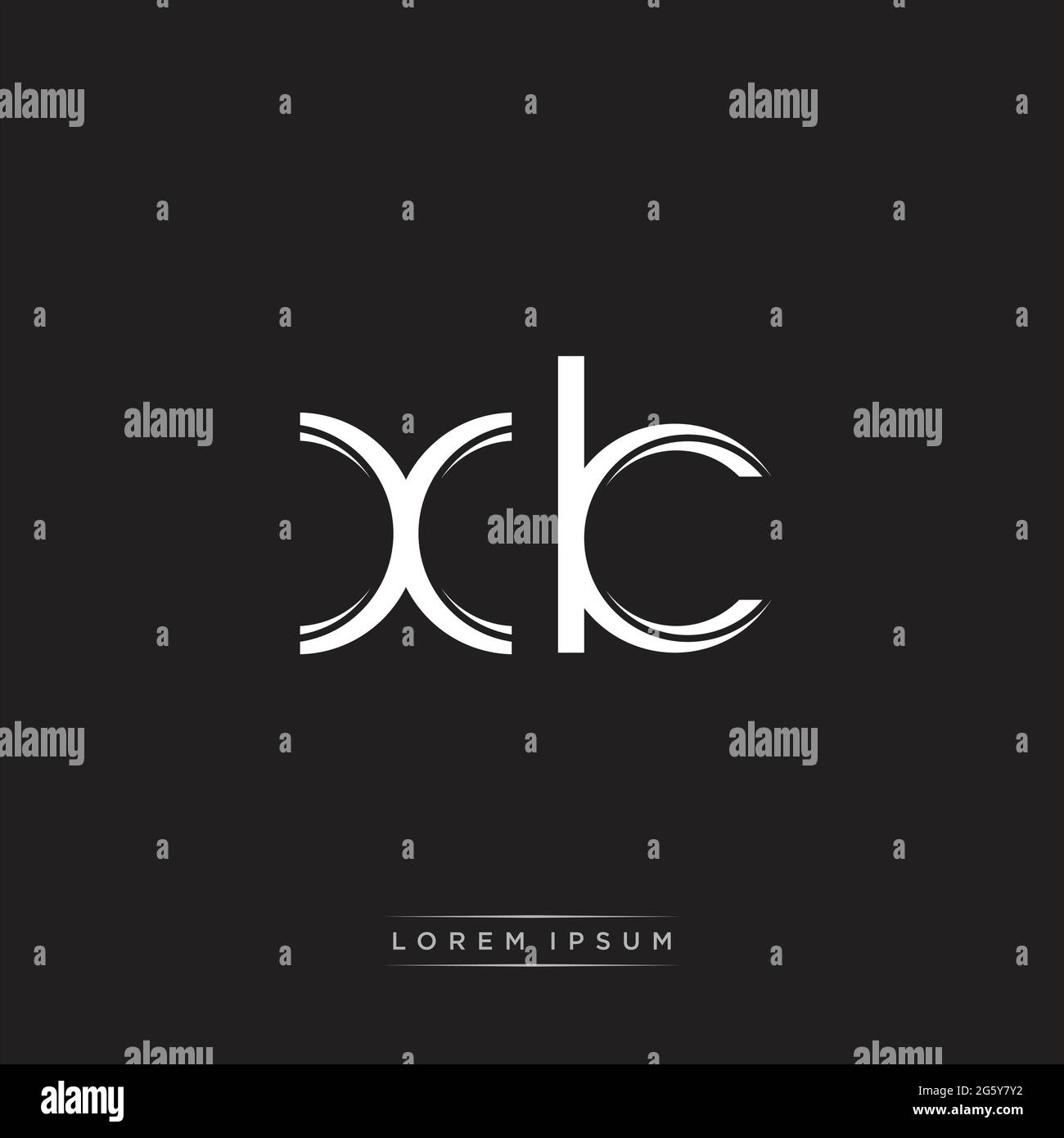 Initial Letter Split Lowercase Logo Modern Monogram Template Isolated on Black White colors with ...