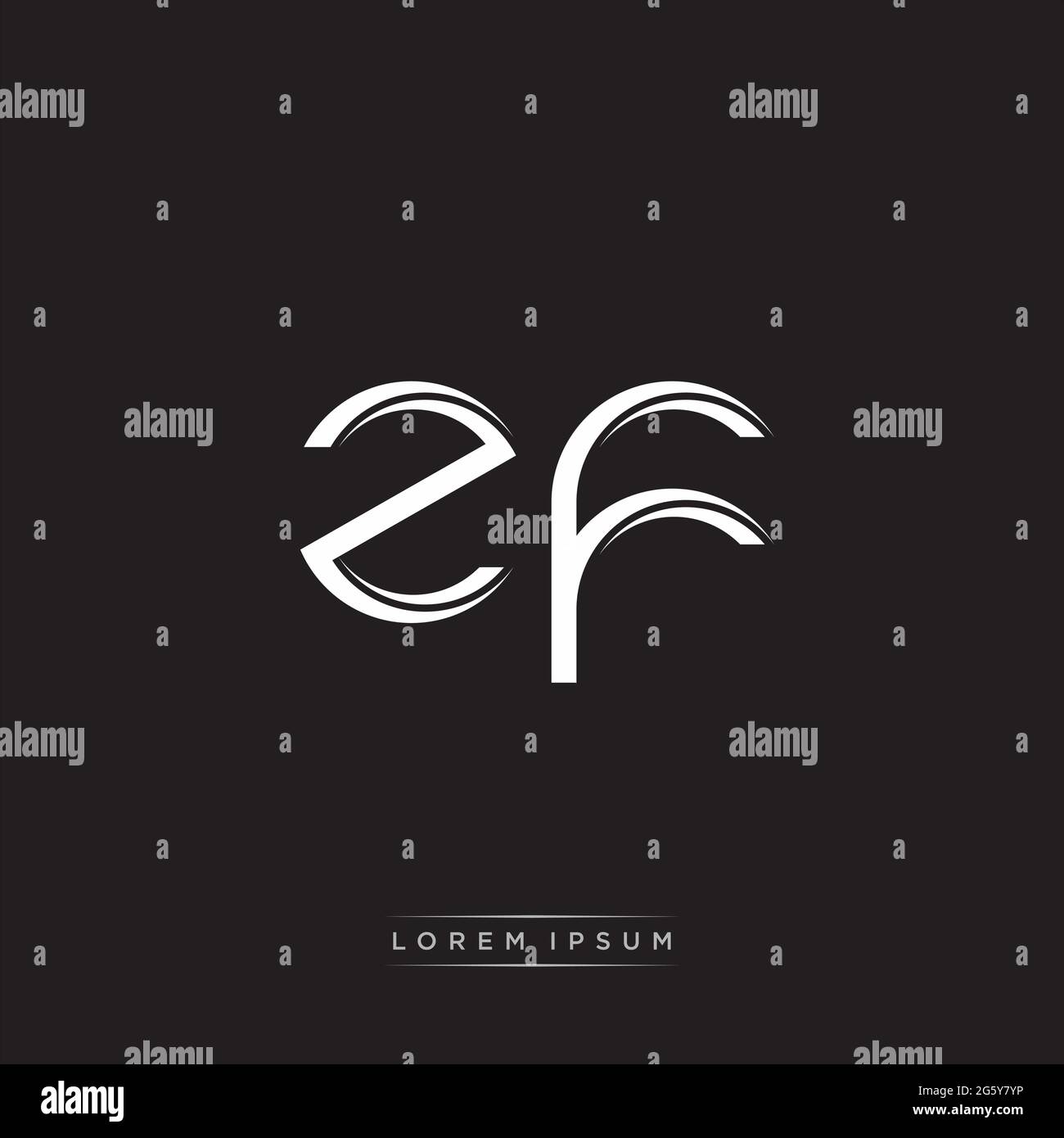 Initial Letter Split Lowercase Logo Modern Monogram Template Isolated ...