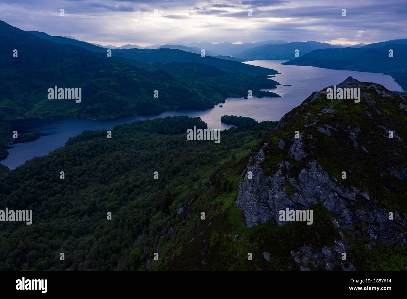 Loch katrine aerial view hi-res stock photography and images - Alamy