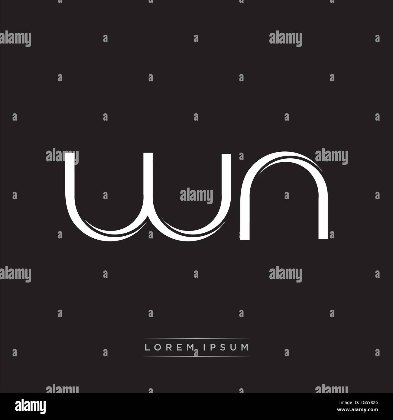 Initial Letter Split Lowercase Logo Modern Monogram Template Isolated ...