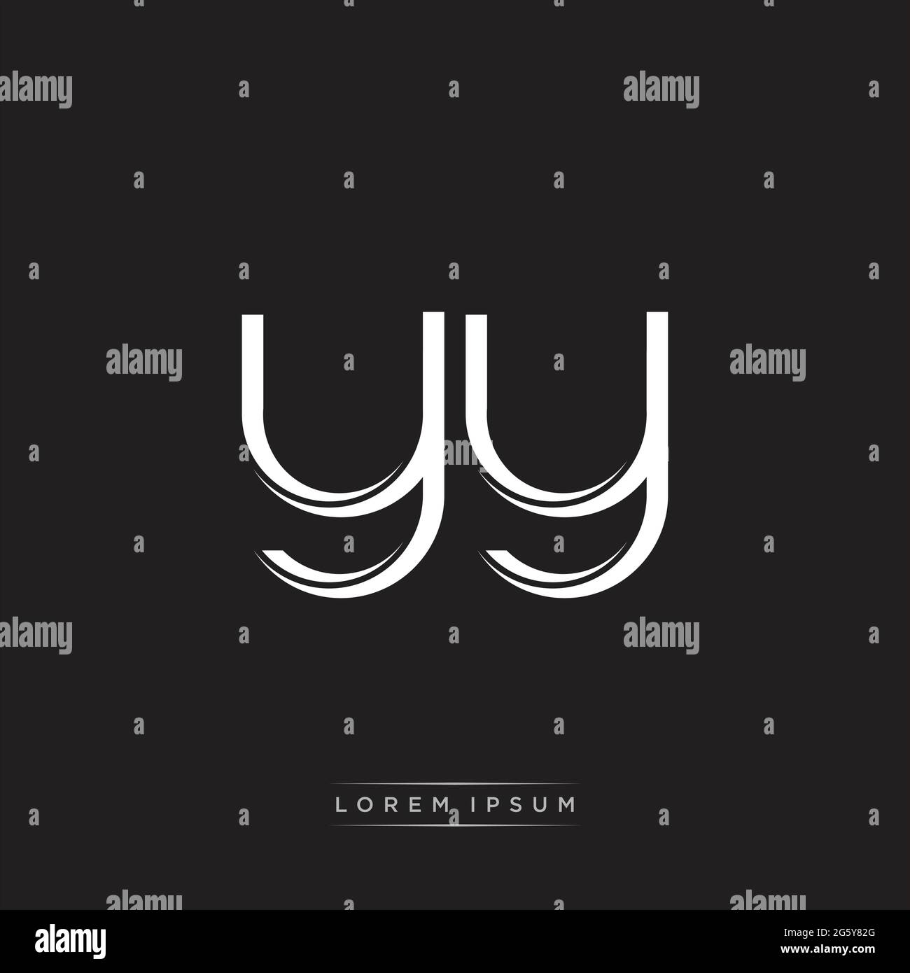 Initial Letter Split Lowercase Logo Modern Monogram Template Isolated ...