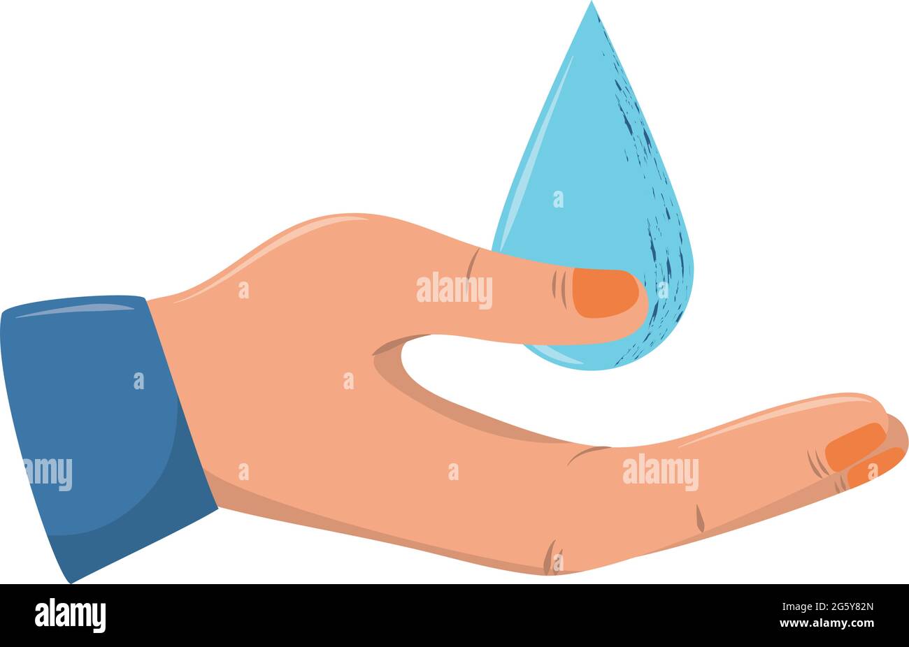 hand and water drop Stock Vector Image & Art - Alamy