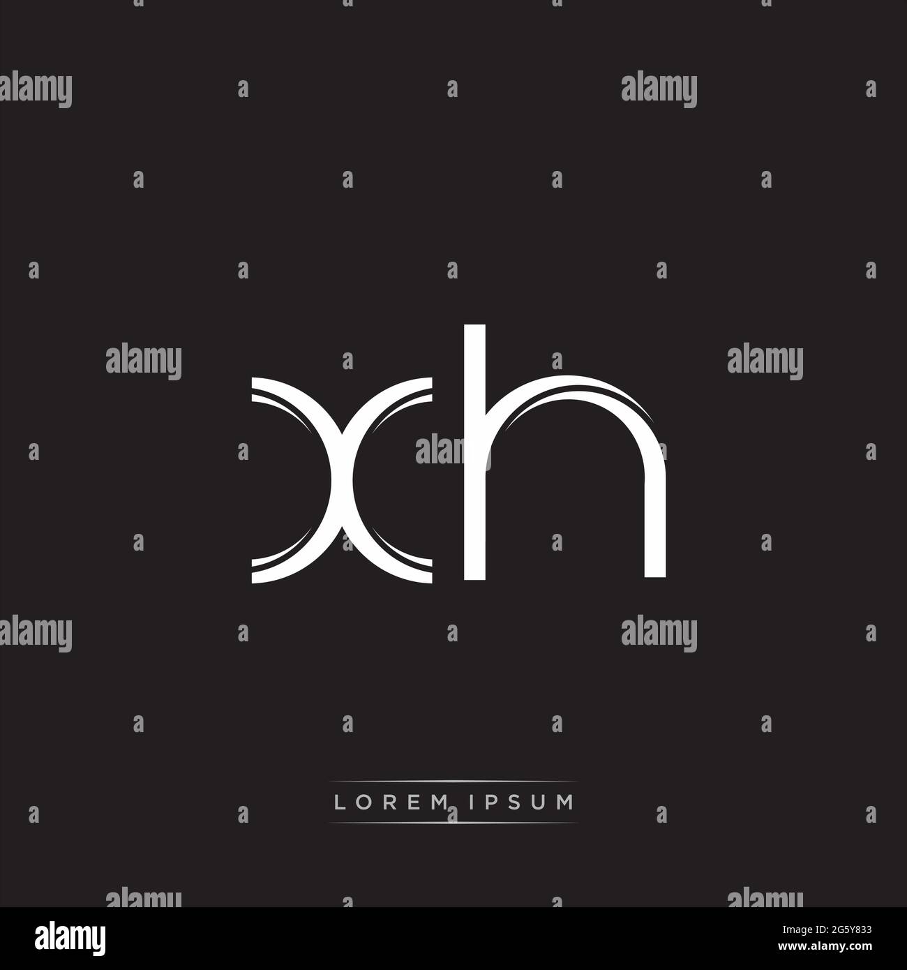 Initial Letter Split Lowercase Logo Modern Monogram Template Isolated ...