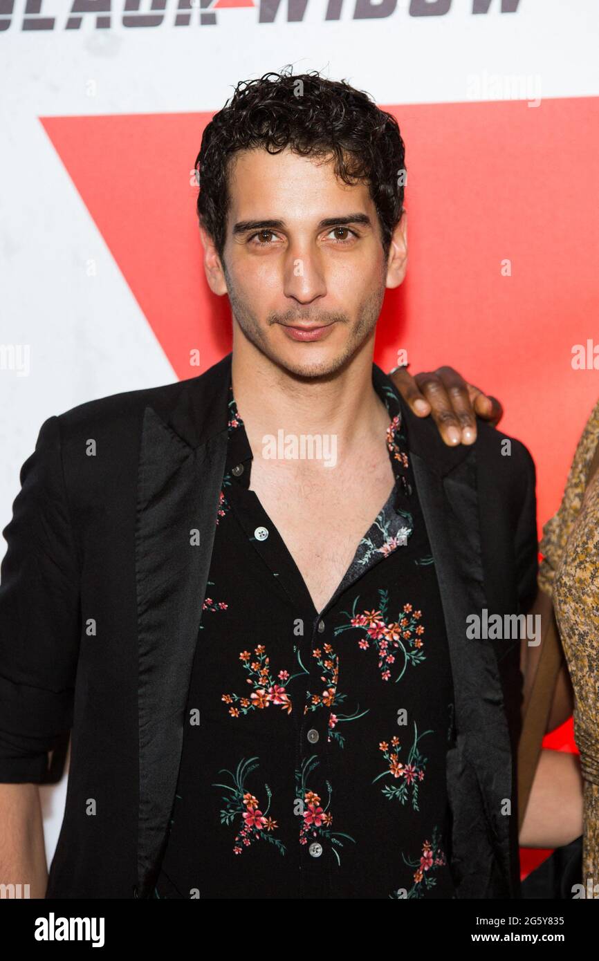 Kevin Elarbi attend the 'Black Widow' Paris Film Premiere at cinema Le ...