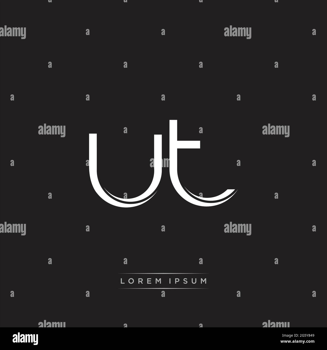 Initial Letter Split Lowercase Logo Modern Monogram Template Isolated ...