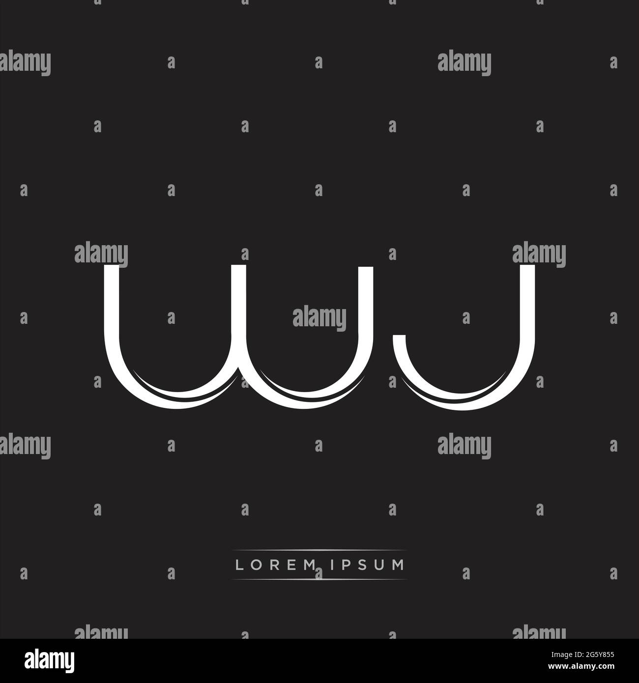 Initial Letter Split Lowercase Logo Modern Monogram Template Isolated ...