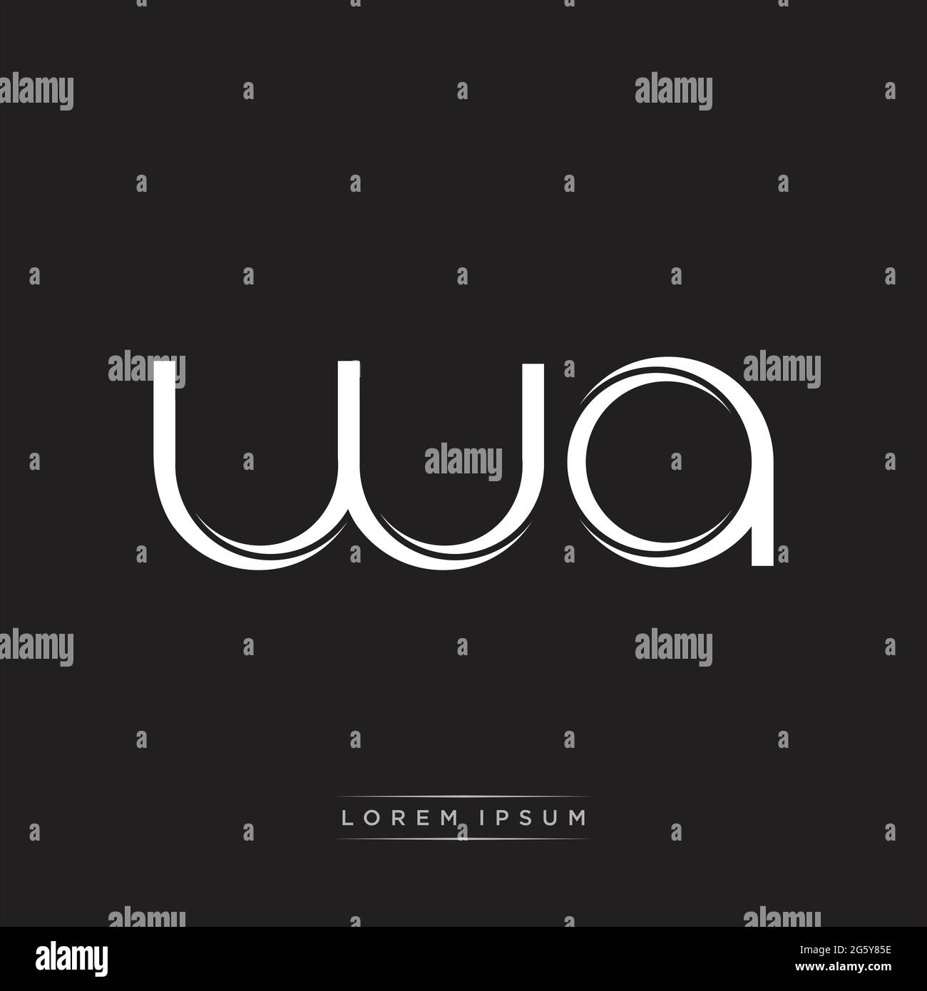 Initial Letter Split Lowercase Logo Modern Monogram Template Isolated ...