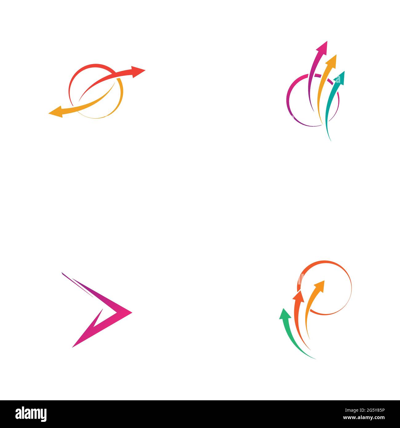 set of arrow logo business illustration design Stock Vector Image & Art ...