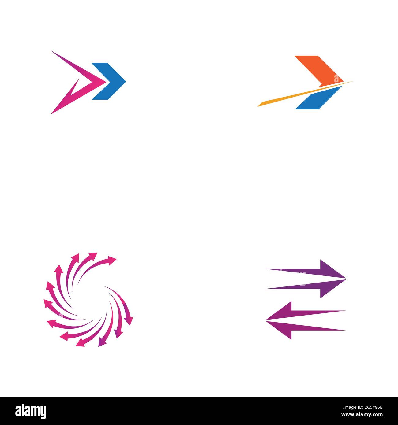 set of arrow logo business illustration design Stock Vector Image & Art ...