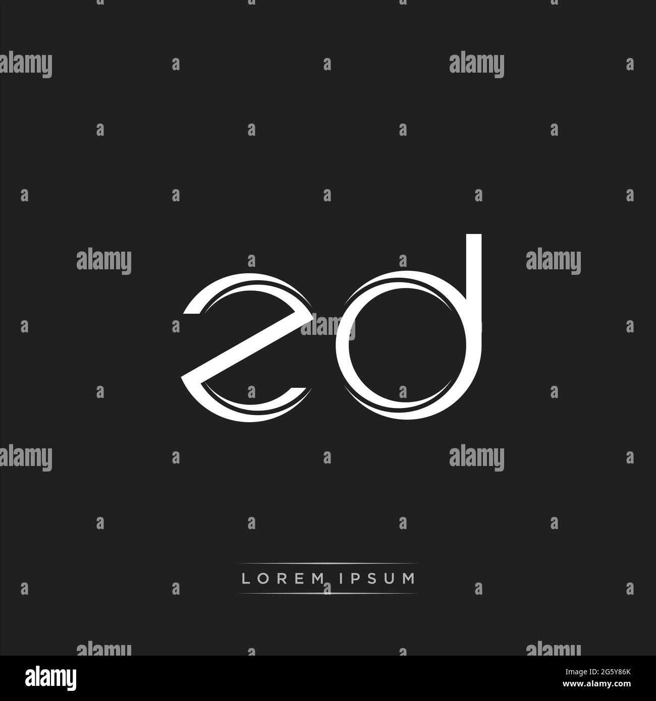 Initial Letter Split Lowercase Logo Modern Monogram Template Isolated ...