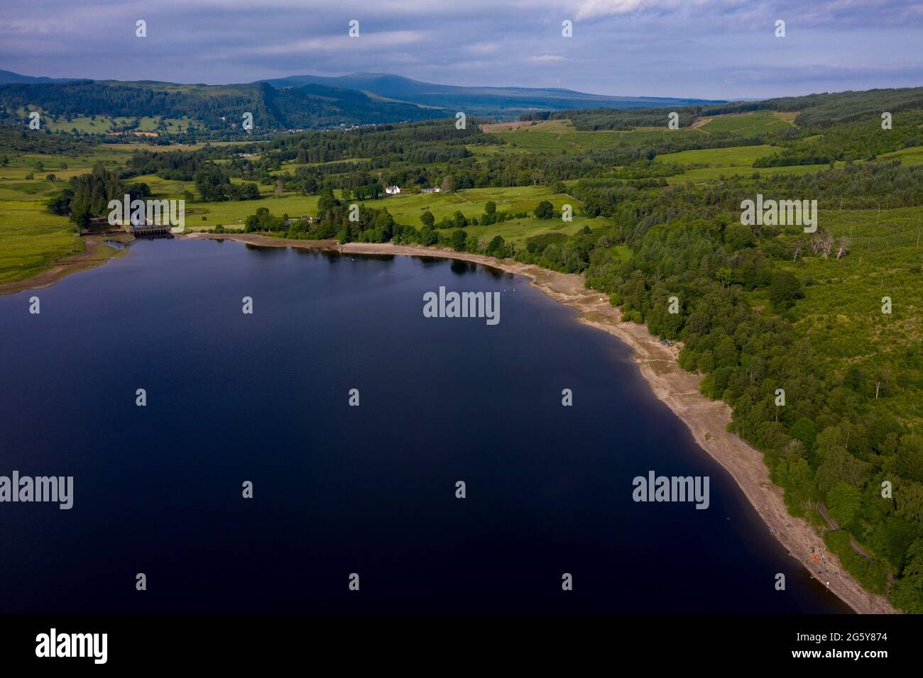 Dwindling low water level scottish loch hi-res stock photography and ...