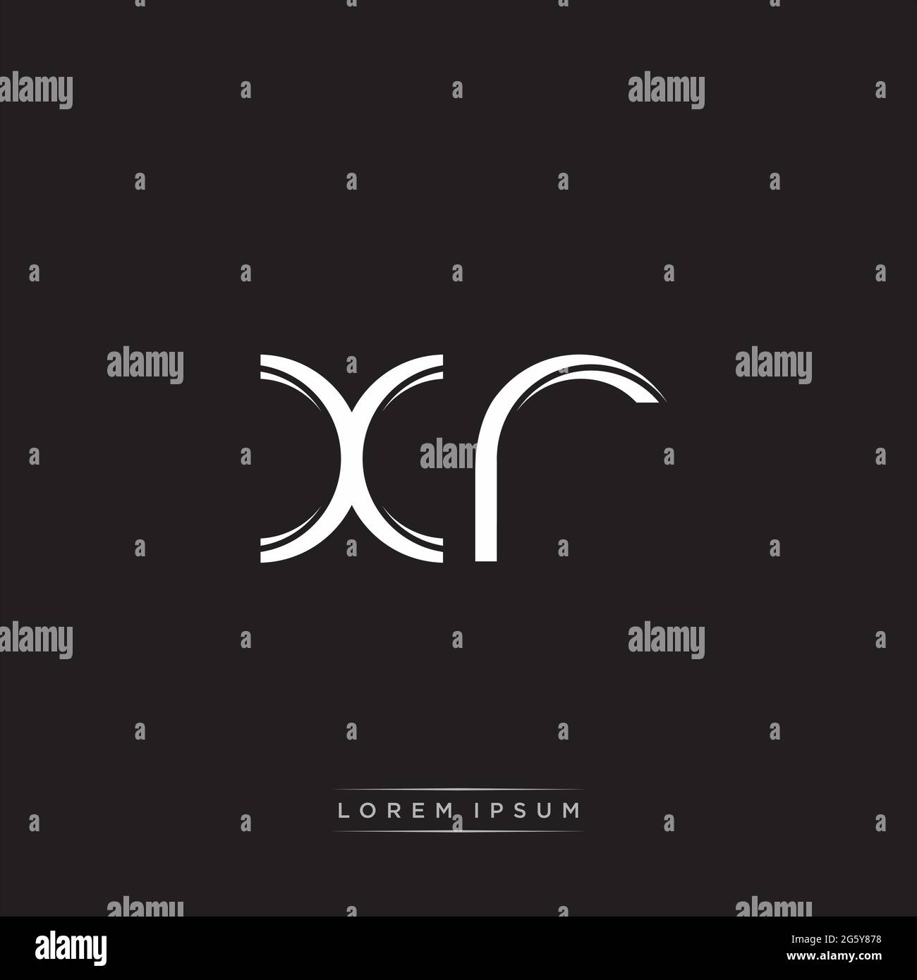 Initial Letter Split Lowercase Logo Modern Monogram Template Isolated ...