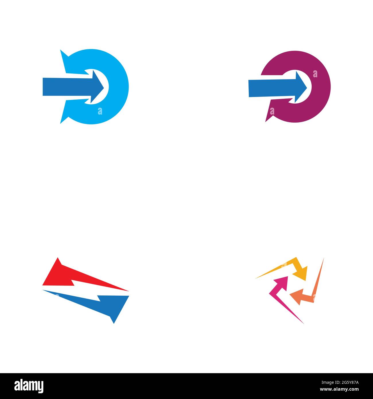 set of arrow logo business illustration design Stock Vector Image & Art ...