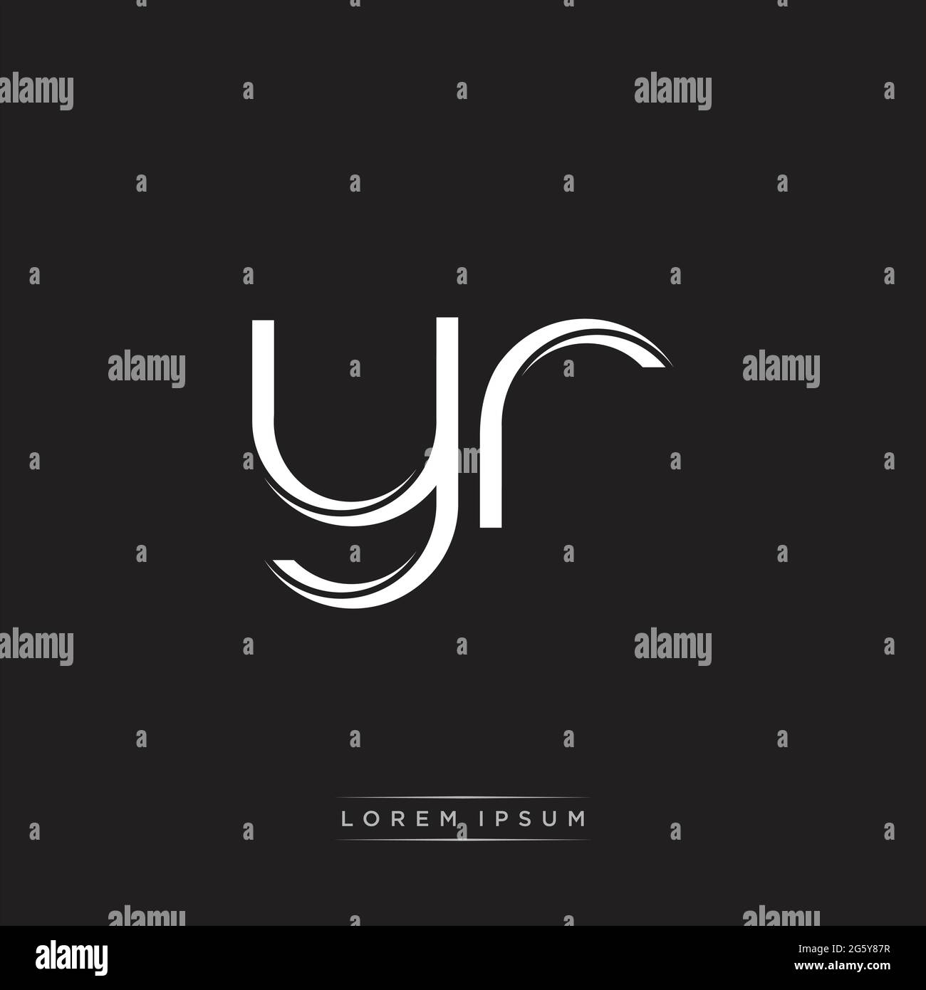 Initial Letter Split Lowercase Logo Modern Monogram Template Isolated ...