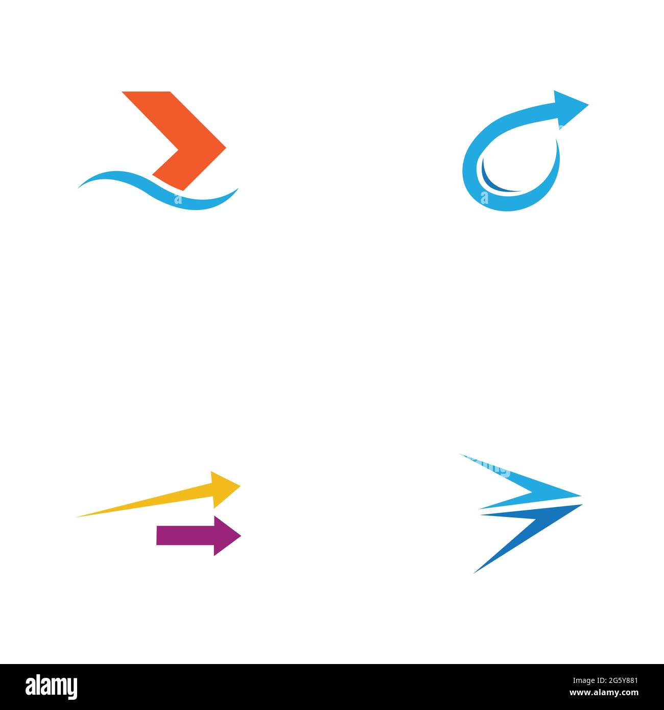 set of arrow logo business illustration design Stock Vector Image & Art ...