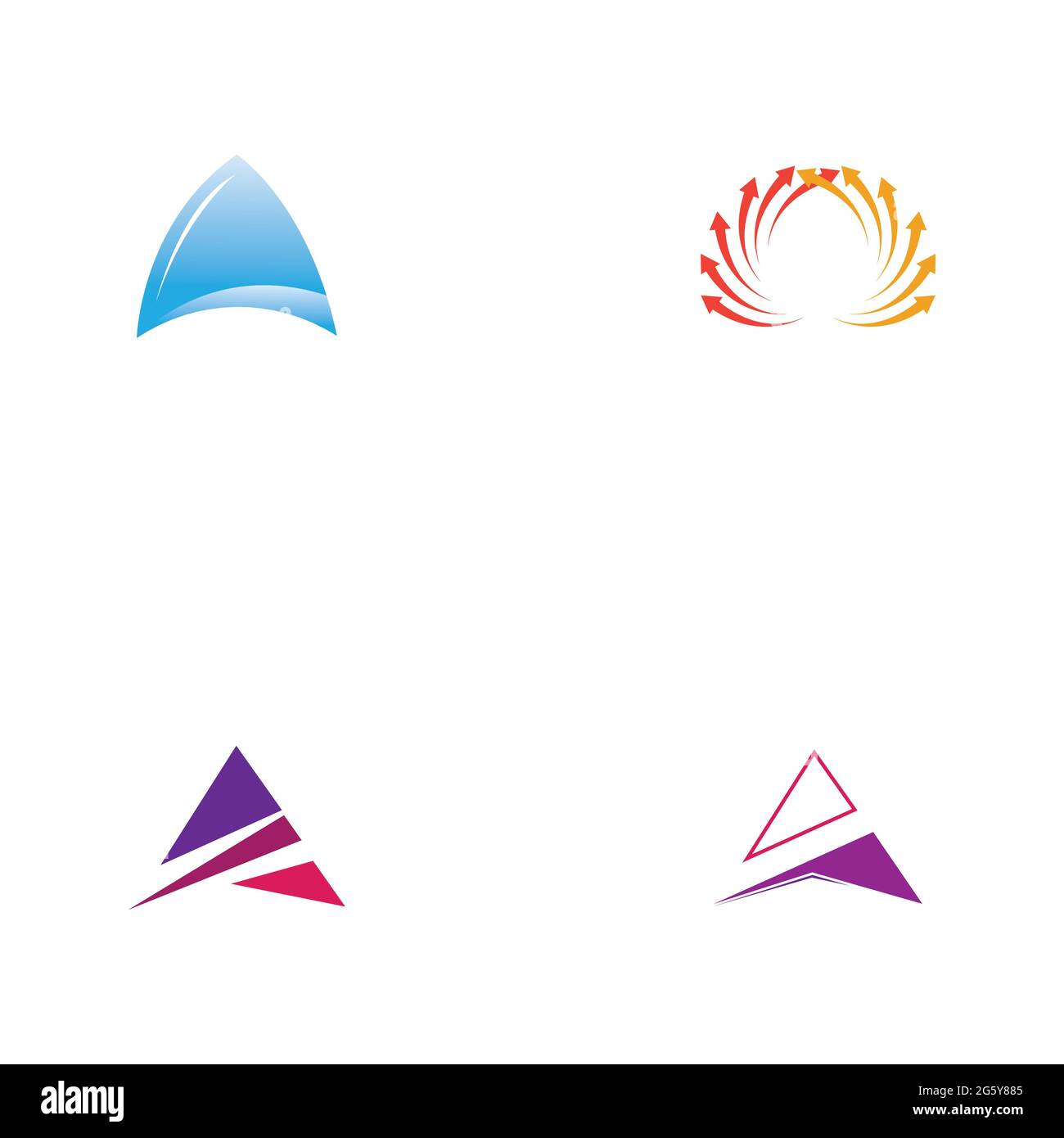 set of arrow logo business illustration design Stock Vector Image & Art ...