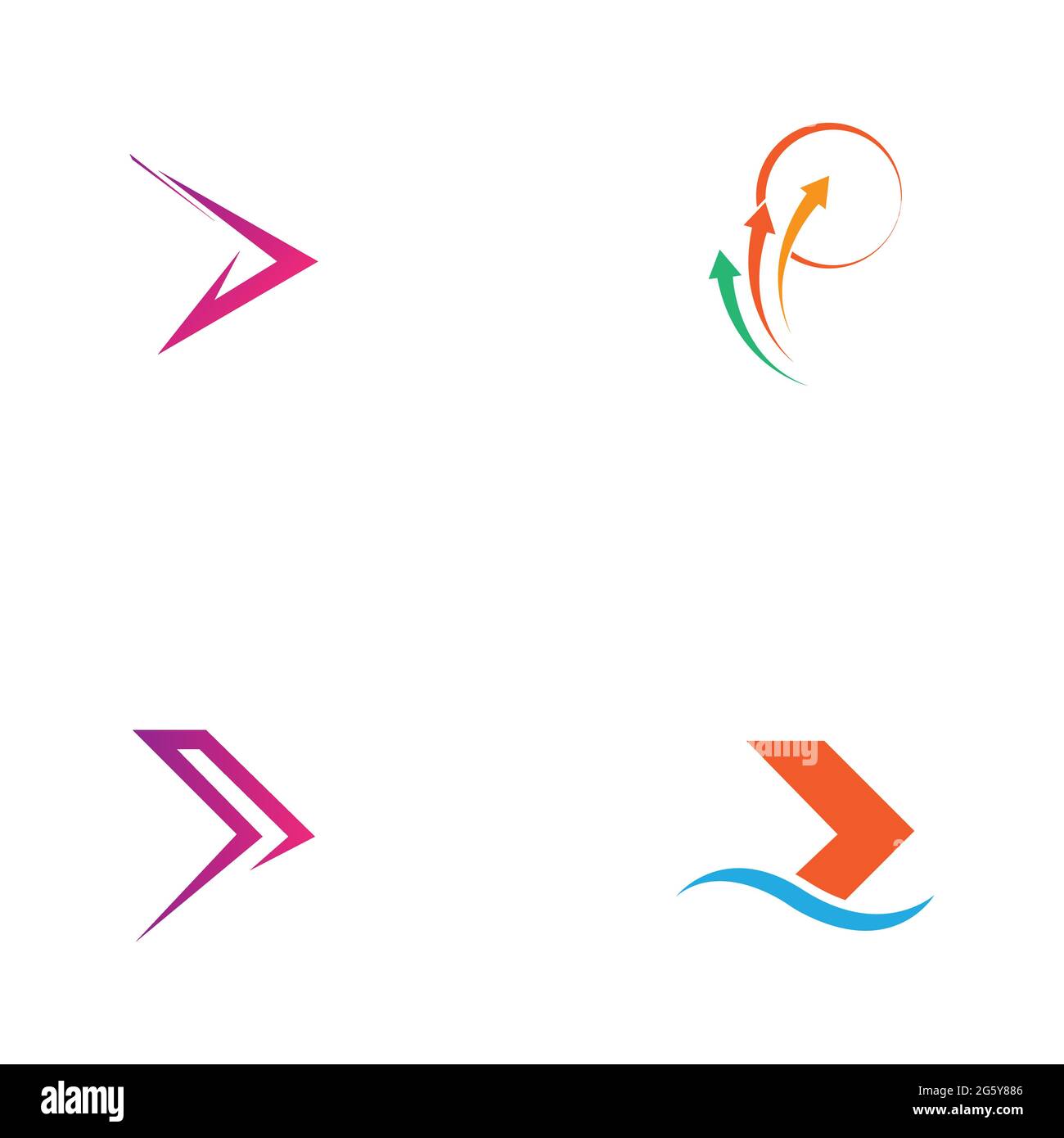 set of arrow logo business illustration design Stock Vector Image & Art ...