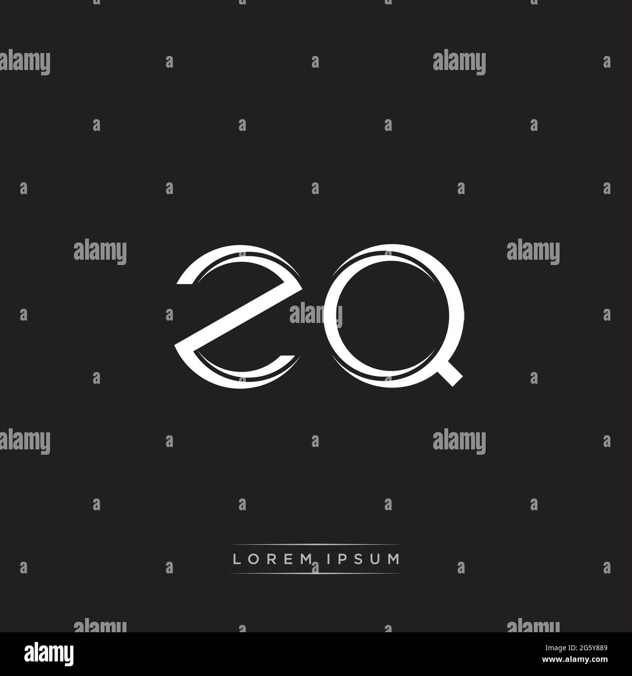 Initial Letter Split Lowercase Logo Modern Monogram Template Isolated ...
