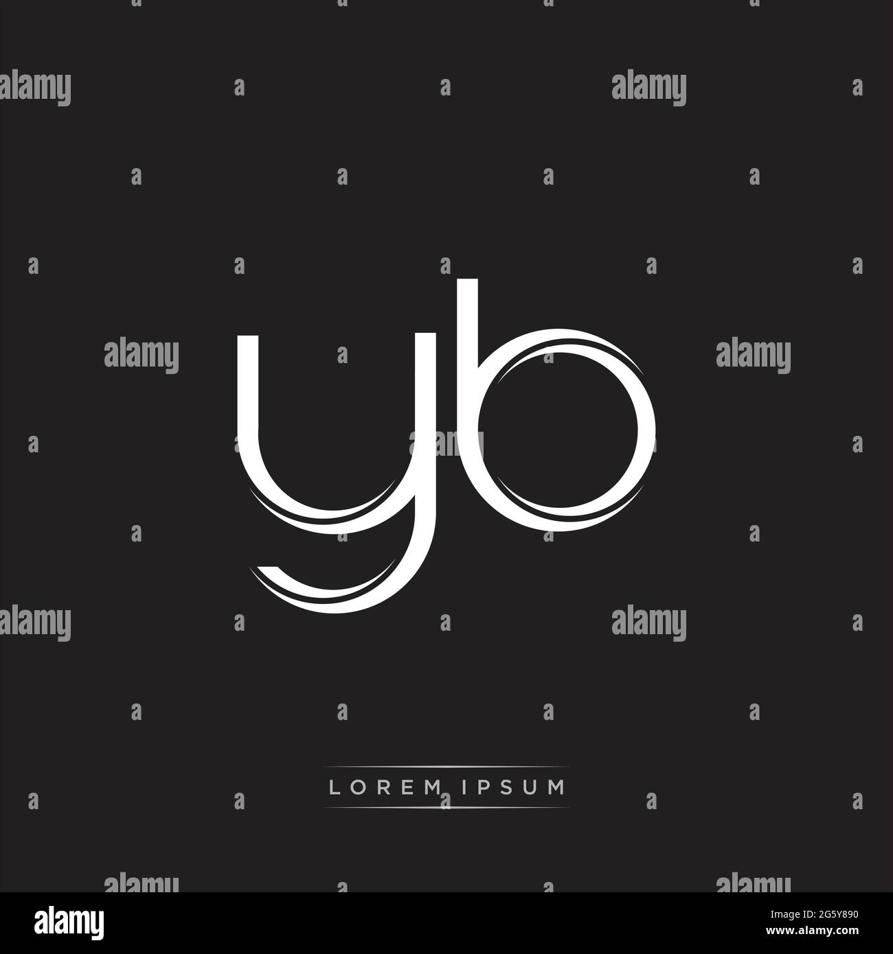 Initial Letter Split Lowercase Logo Modern Monogram Template Isolated ...