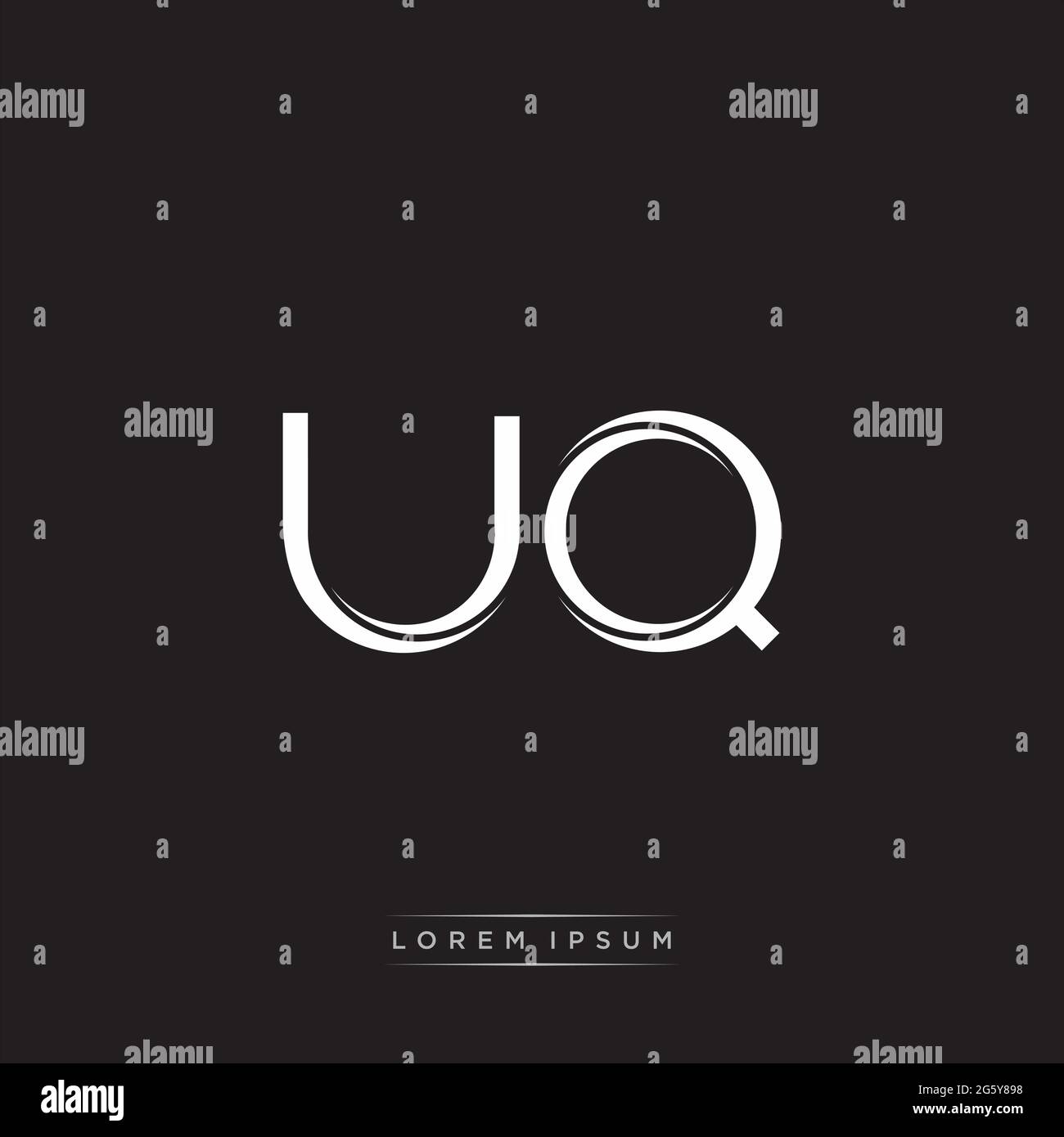 Initial Letter Split Lowercase Logo Modern Monogram Template Isolated on Black White colors with ...