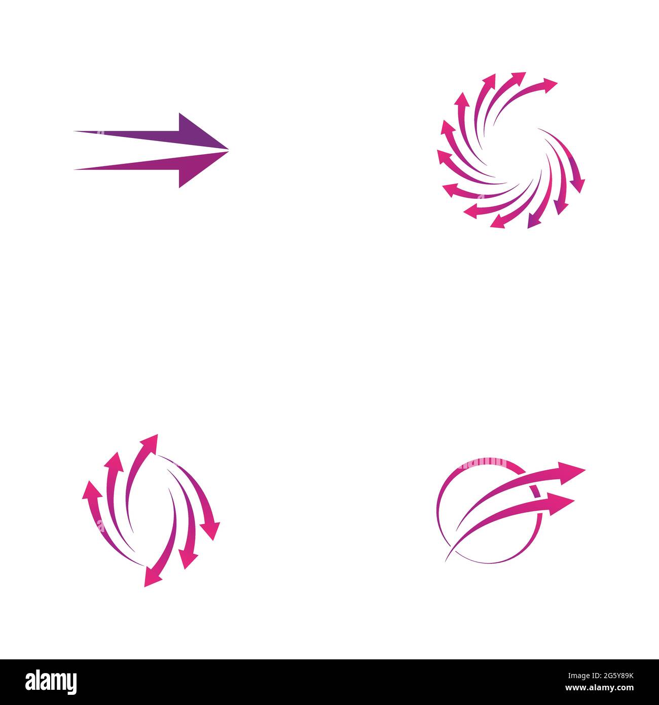 set of arrow logo business illustration design Stock Vector Image & Art ...